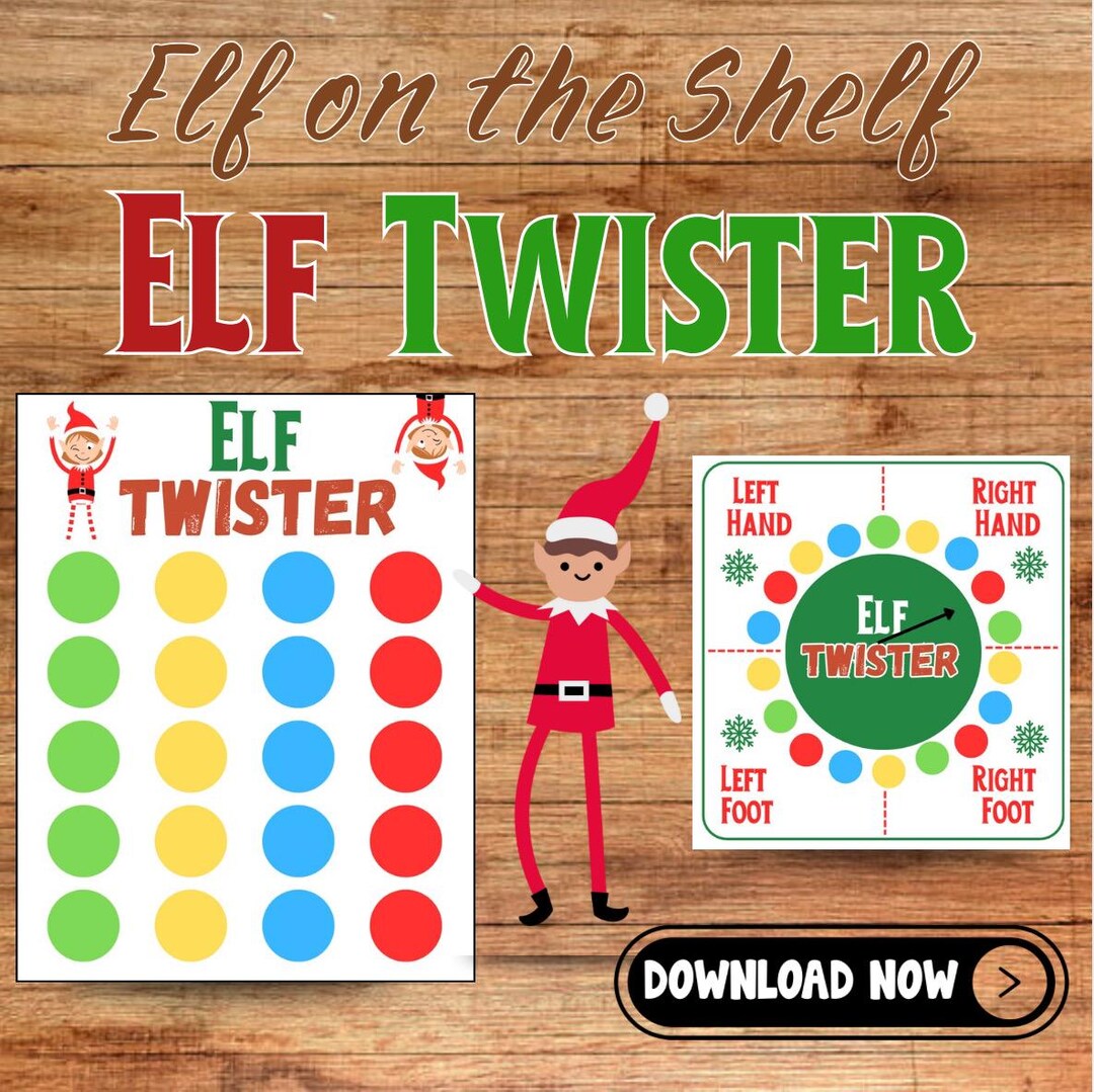 Elf on the Shelf Printable Twister - Etsy