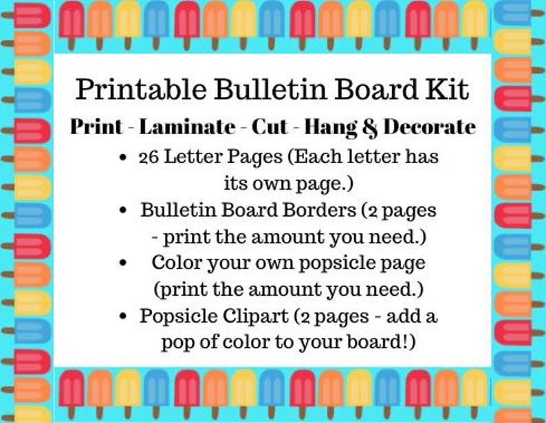 Bulletin Board Anything is Popsicle With God Digital Download - Etsy