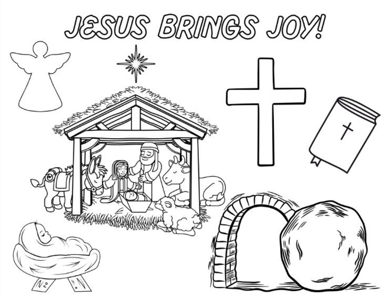 Jesus Brings Joy Lesson Activity Page With Joy Mix Recipe - Christmas ...