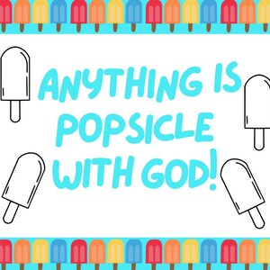 Bulletin Board Anything is Popsicle With God Digital Download - Etsy
