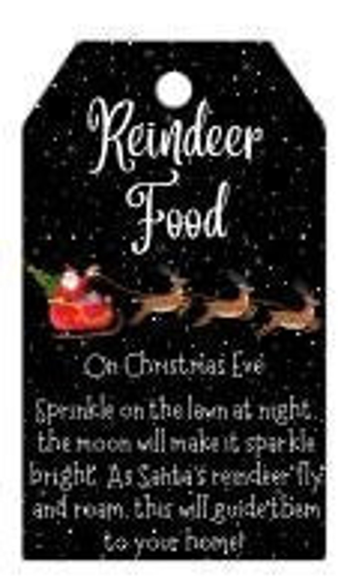 Printable Reindeer Food Tags Digital Download - Etsy