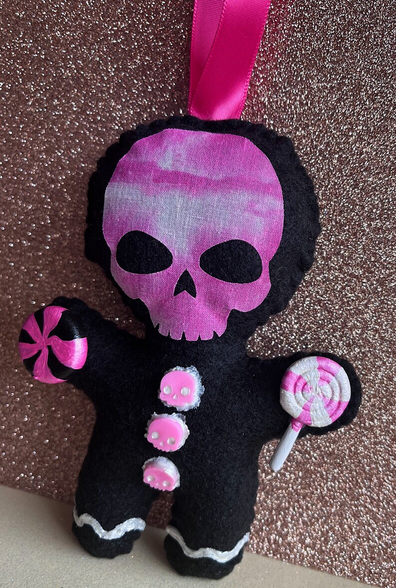 Gingerbread Skull Felt Christmas Ornament - Etsy