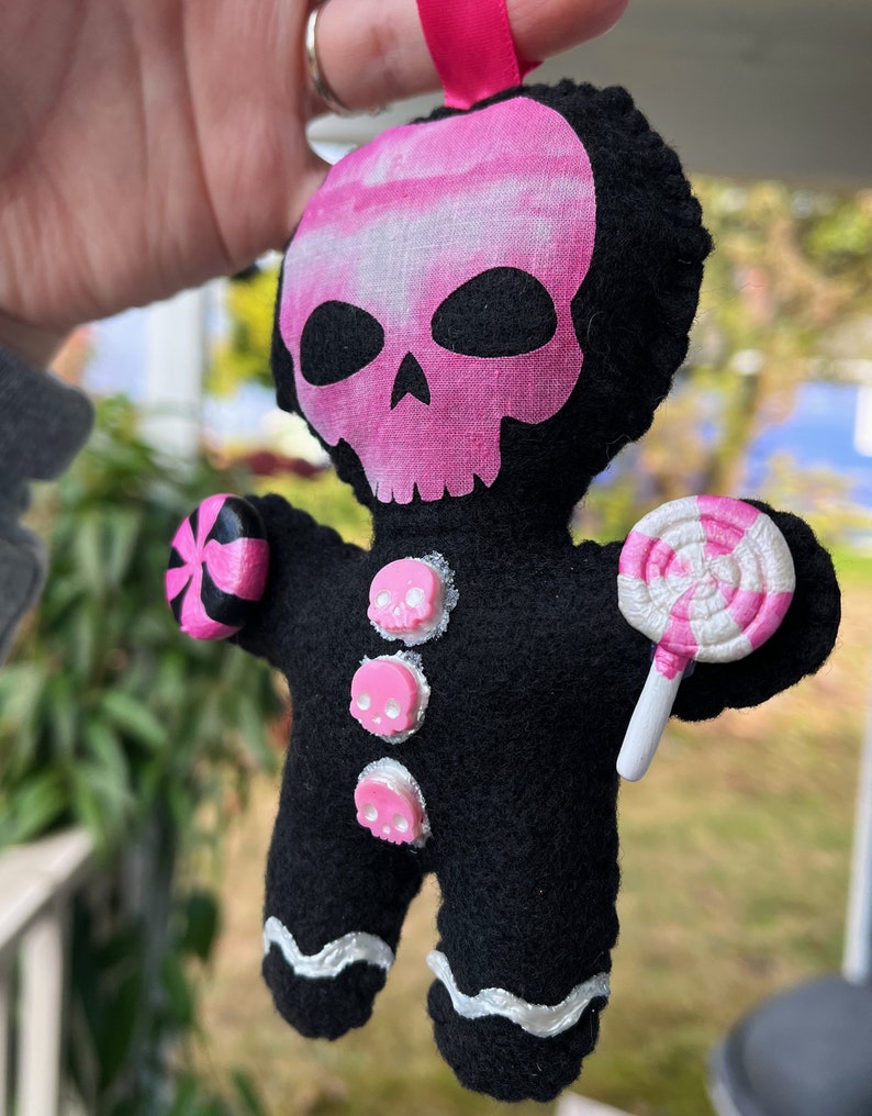 Gingerbread Skull Felt Christmas Ornament - Etsy