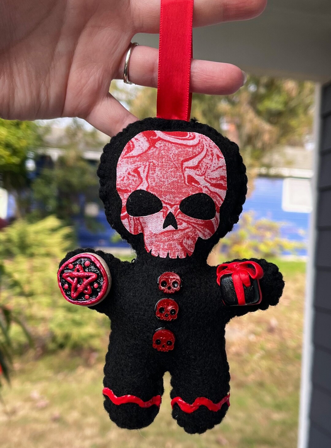 Gingerbread Skull Felt Christmas Ornament - Etsy