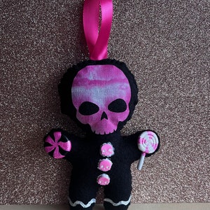 Gingerbread Skull Felt Christmas Ornament - Etsy