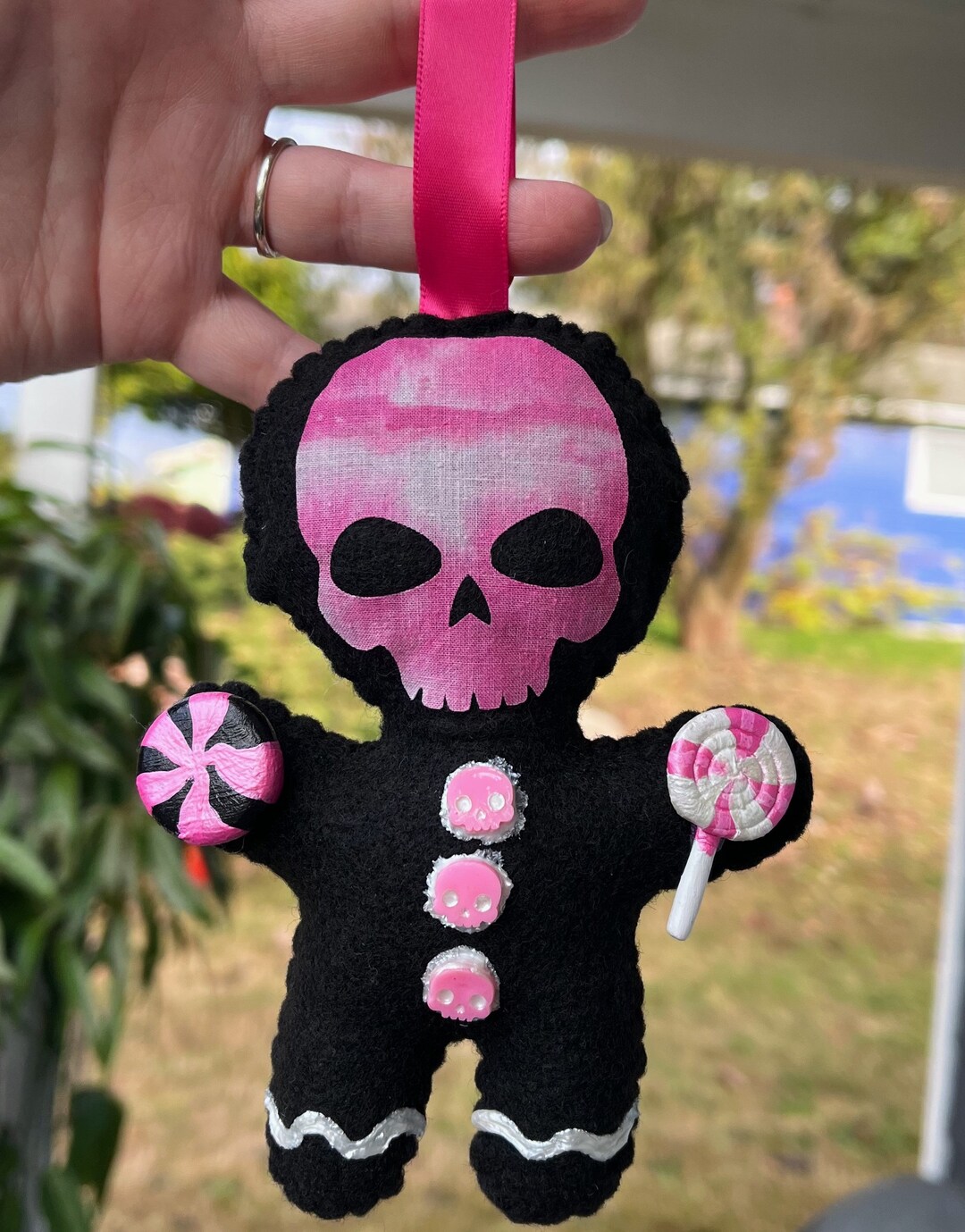 Gingerbread Skull Felt Christmas Ornament - Etsy