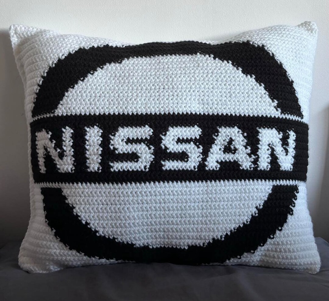 Nissan Logo Crochet Pattern DIY Pillow and Tapestry - Etsy