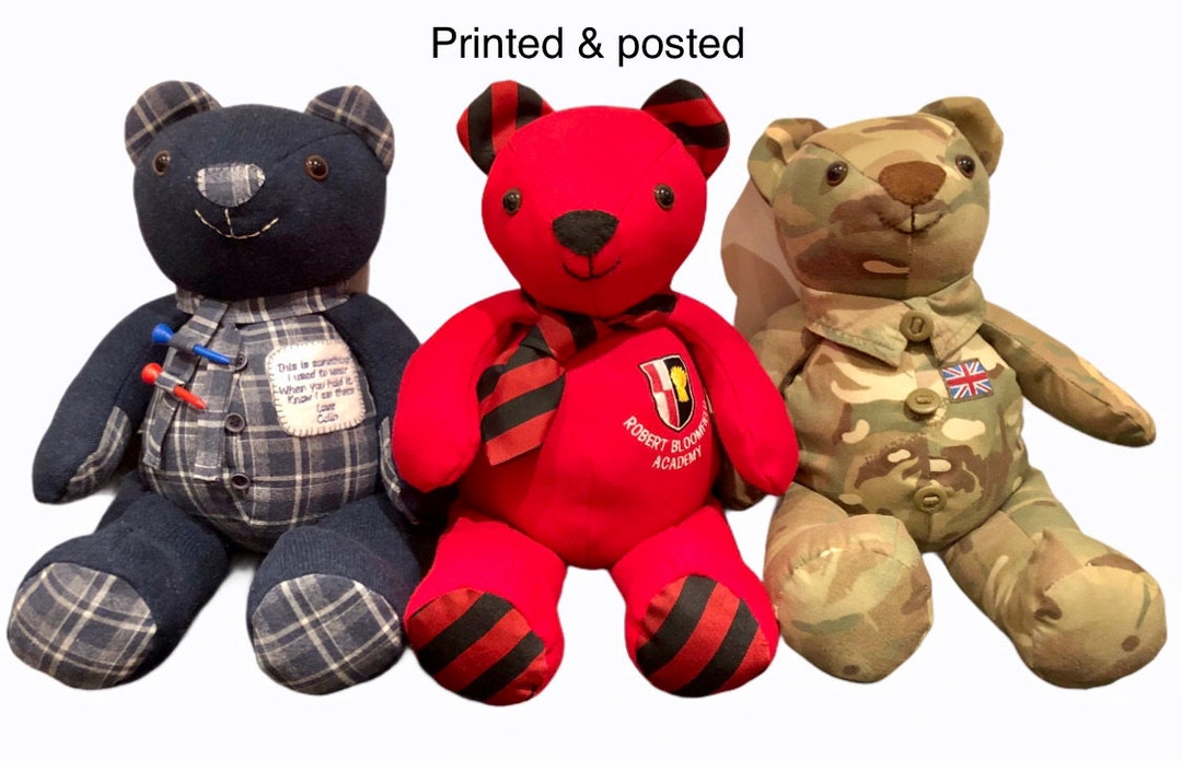 Keepsake Memory Teddy Bear Sewing Pattern Printed and Posted - Etsy