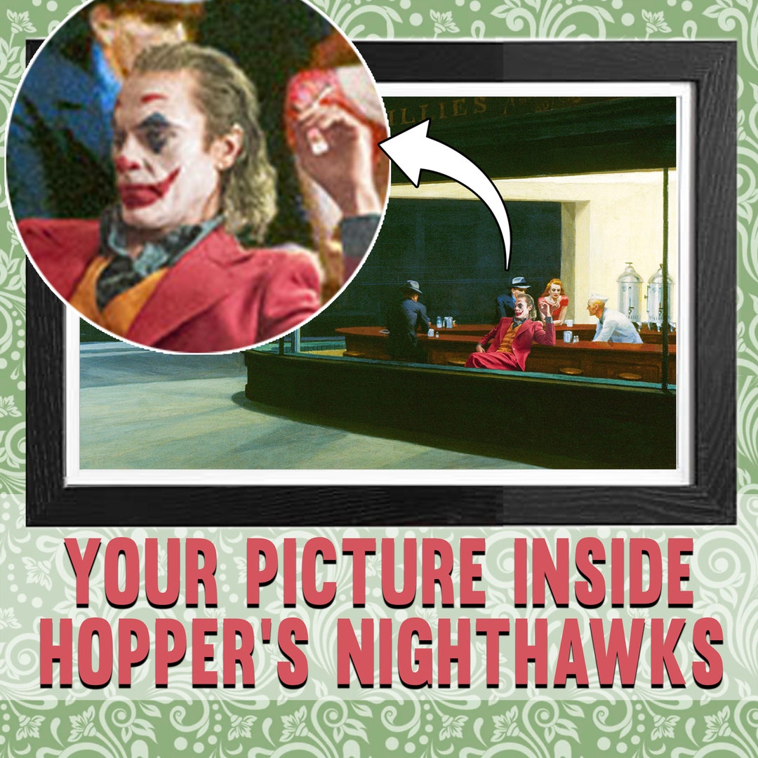 Personalized Portrait Inside Hopper's Nighthawks - Customized Art ...