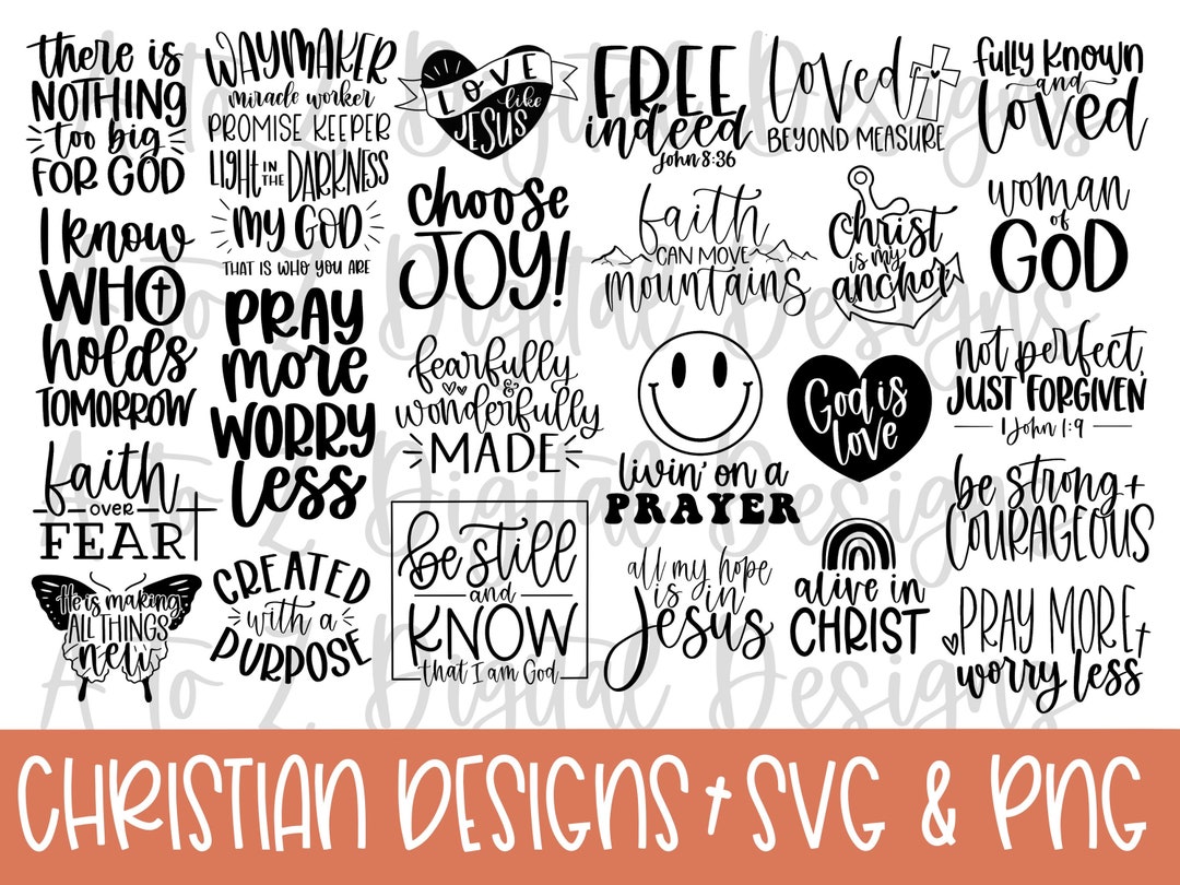 Christian Svg Christian Svg Bundle Faith Svg Bible Verse - Etsy