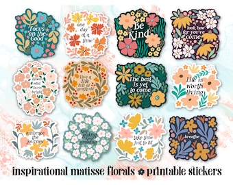 Printable Stickers Png, Inspirational Sticker Png, Print and Cut ...