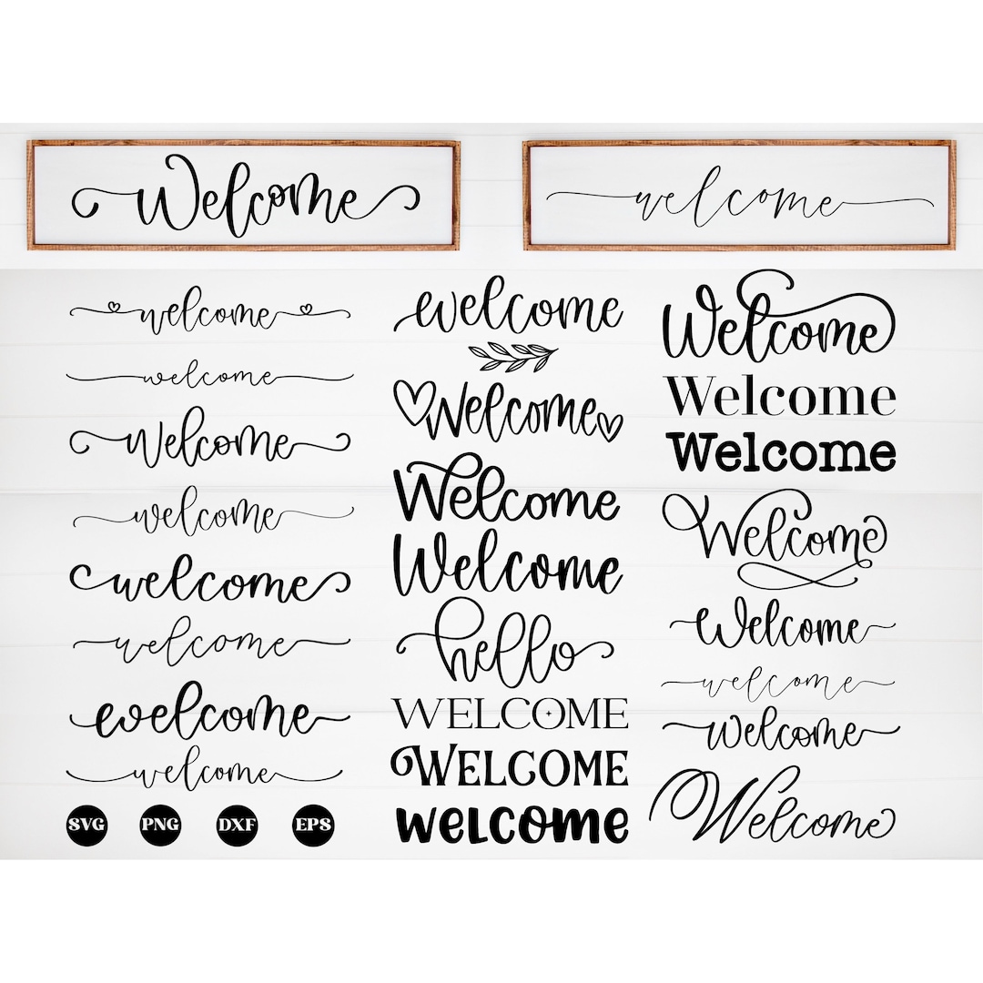 Welcome Svg Bundle, Welcome Sign Svg, Welcome Svg, Door Sign Svg, Porch ...