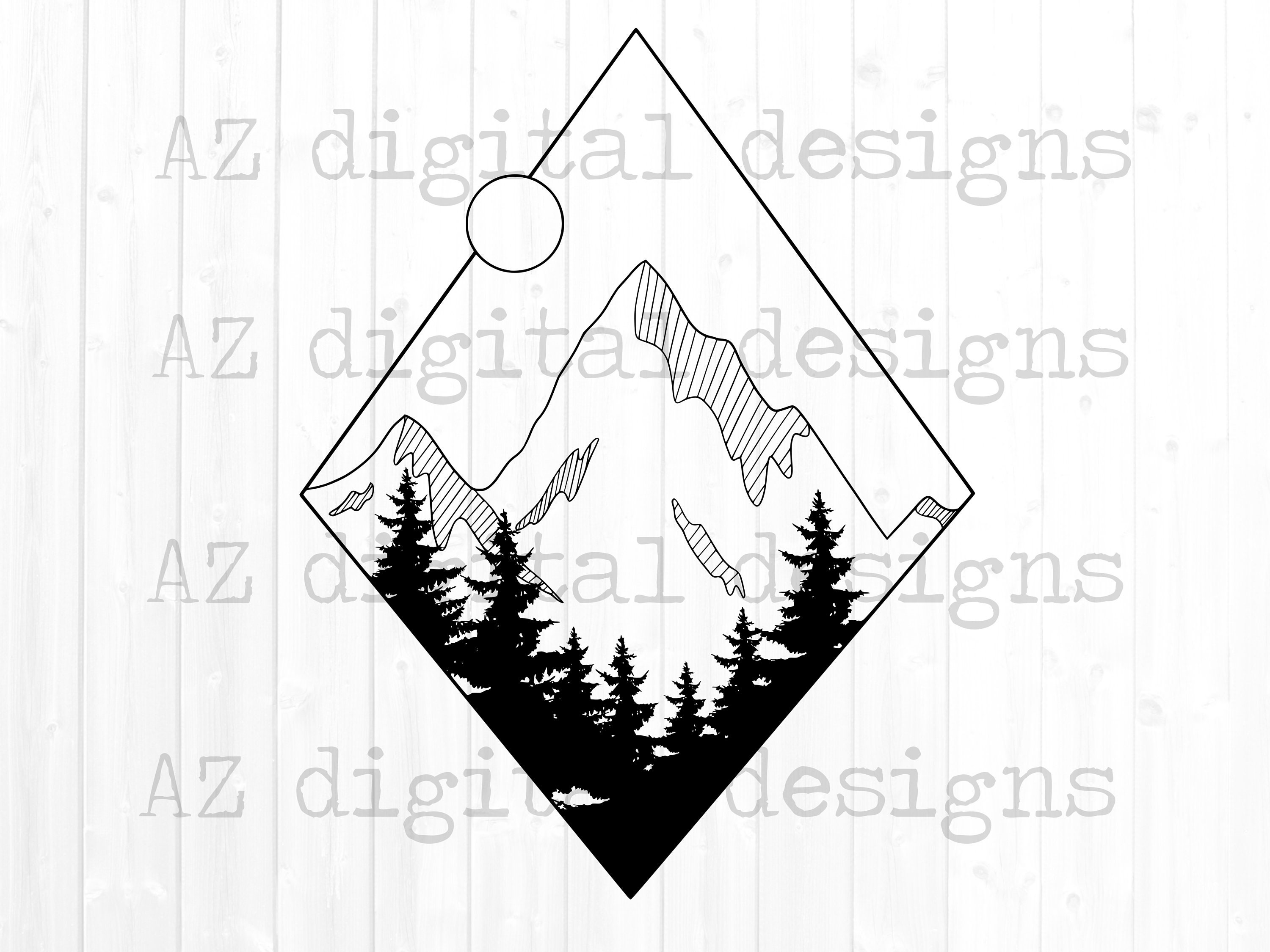 Geometrische Berge Svg Berg Svg Umriss Camping Outdoor - Etsy Geometrische Berge Svg Berg Svg Umriss Camping Outdoor - Etsy