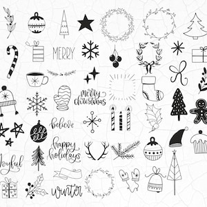 Christmas Procreate Stamps | 50 Procreate Christmas Doodle Brushes ...