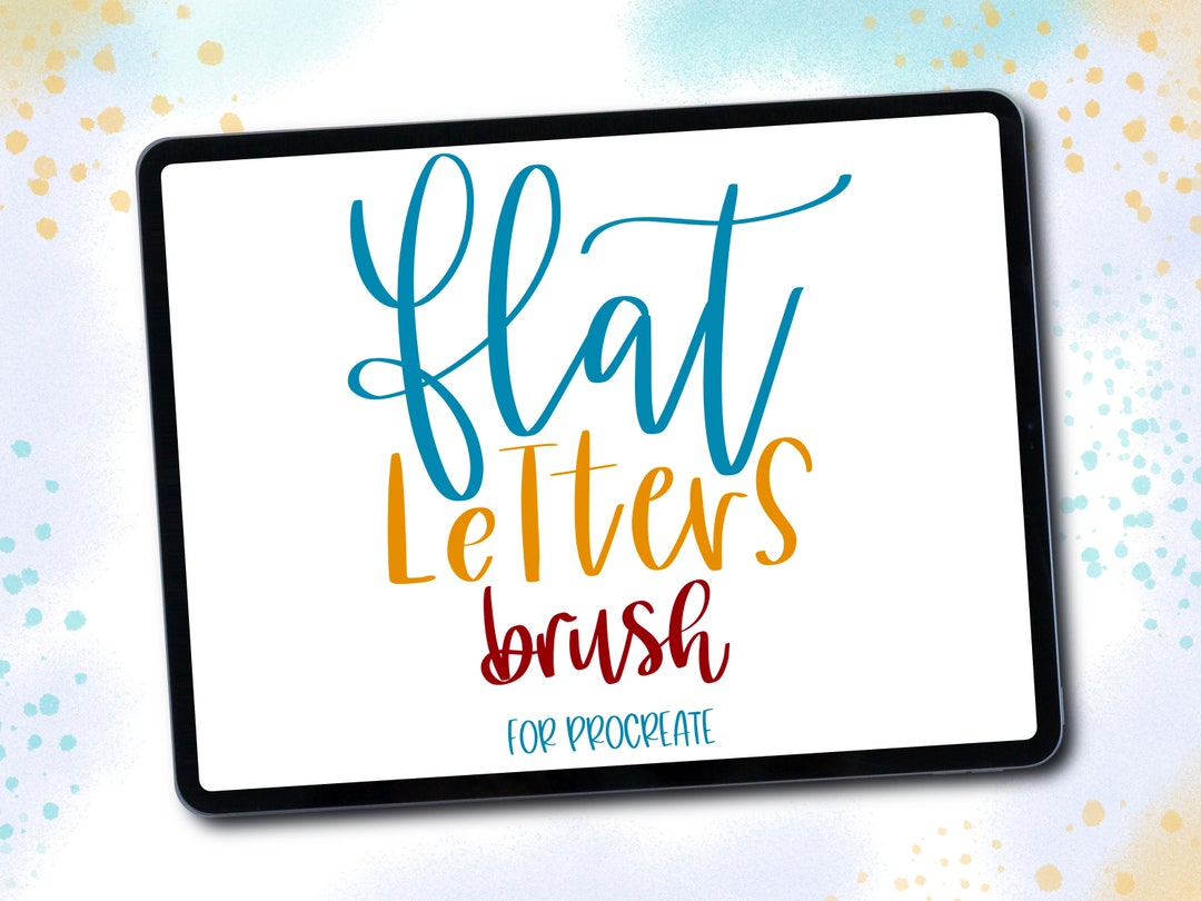Flat Lettering Brush for Procreate | Procreate Calligraphy Brush ...