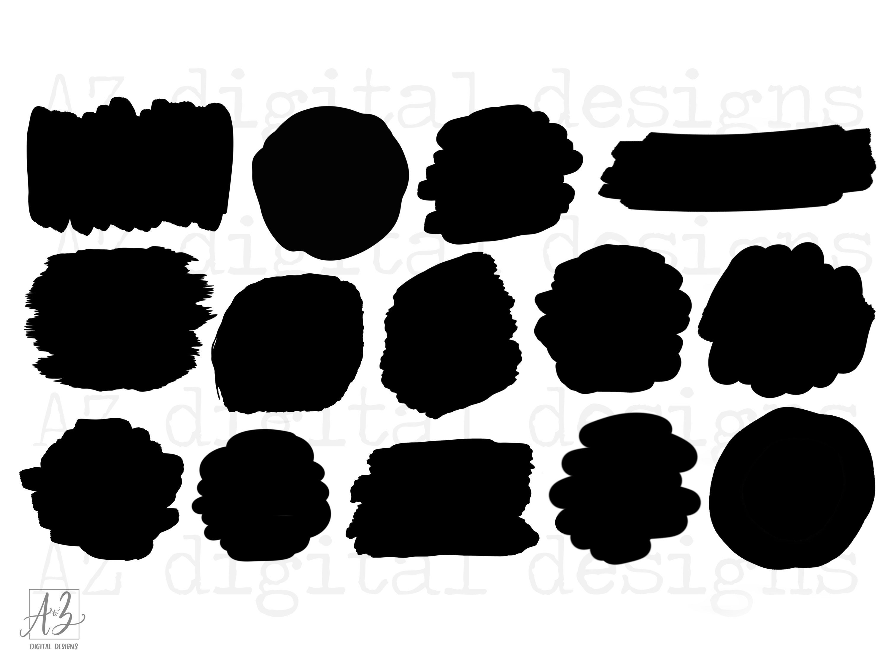 Paint brush stroke svg bundle hand drawn brush stroke svg | Etsy