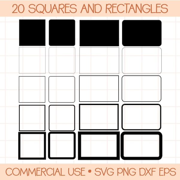 Rectangle Frame Svg - Etsy