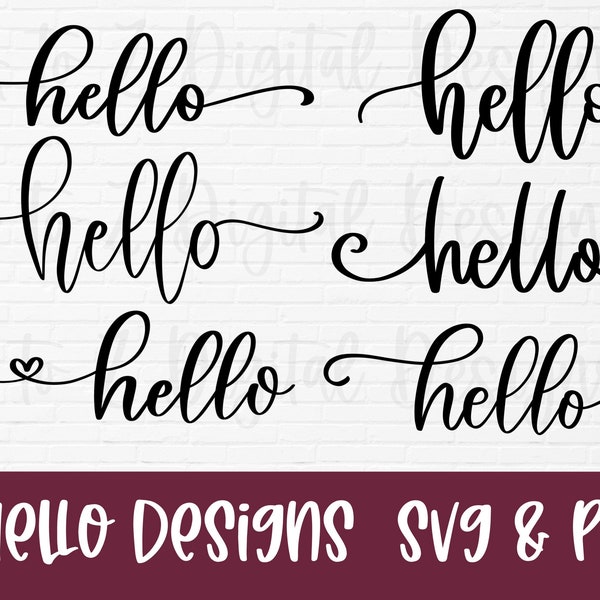 Hello Sign - Etsy