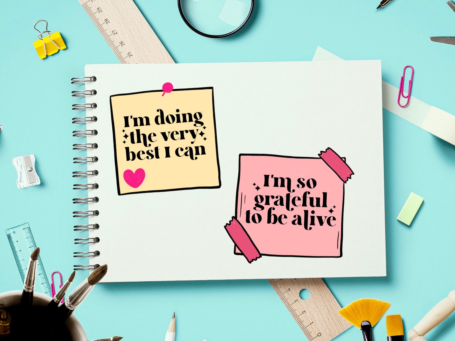 Affirmations Sticky Notes Png Printable Stickers - Etsy UK