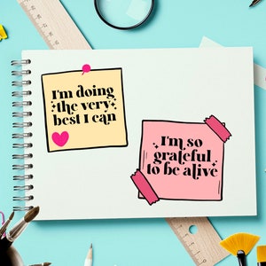 Affirmations Sticky Notes Png Printable Stickers, Inspirational Png ...