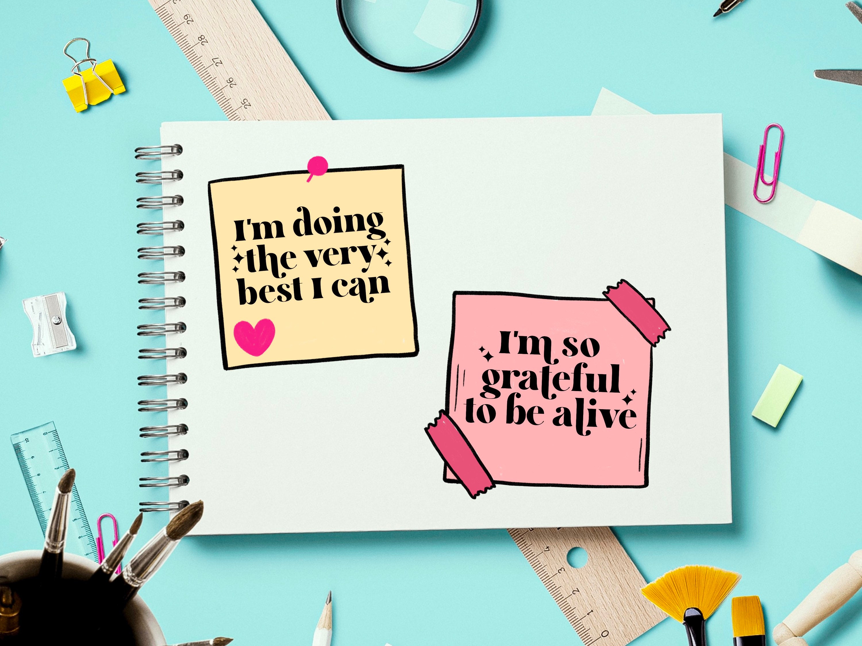 Affirmations Sticky Notes Png Printable Stickers - Etsy UK