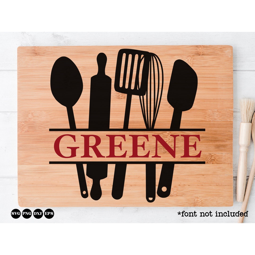 Kitchen Split Frame SVG, Cooking Monogram Svg, Kitchen Svg, Kitchen ...