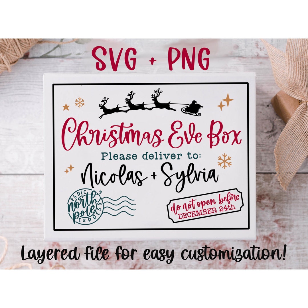 Christmas Eve Box Svg | Christmas Eve Crate Svg | Christmas Svg ...