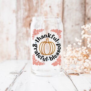 Pumpkin 16 Oz Glass Can Wrap Svg, Fall Glass Can Svg, Boho Pumpkin Can ...