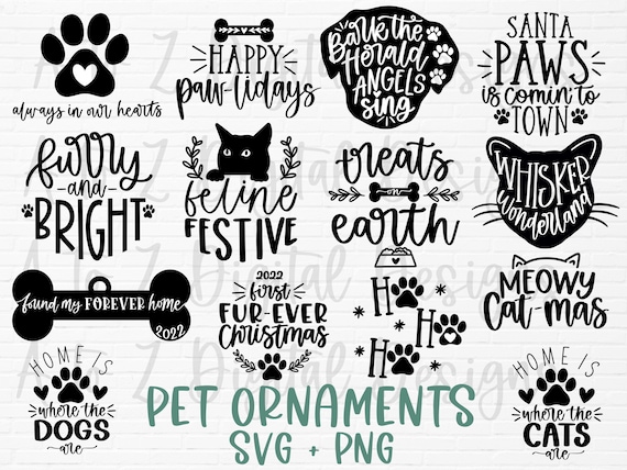 Pet Christmas Ornament Svg Bundle Christmas Svg Dog - Etsy