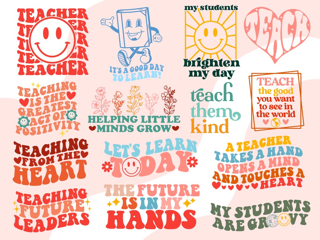 Professeur rétro svg groovy svg professeur svg école svg - Etsy France