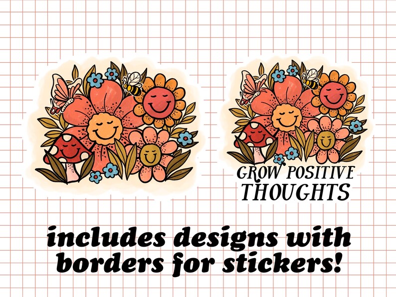 Grow Positive Thoughts Sublimation Png, Mental Health Sublimation Png ...
