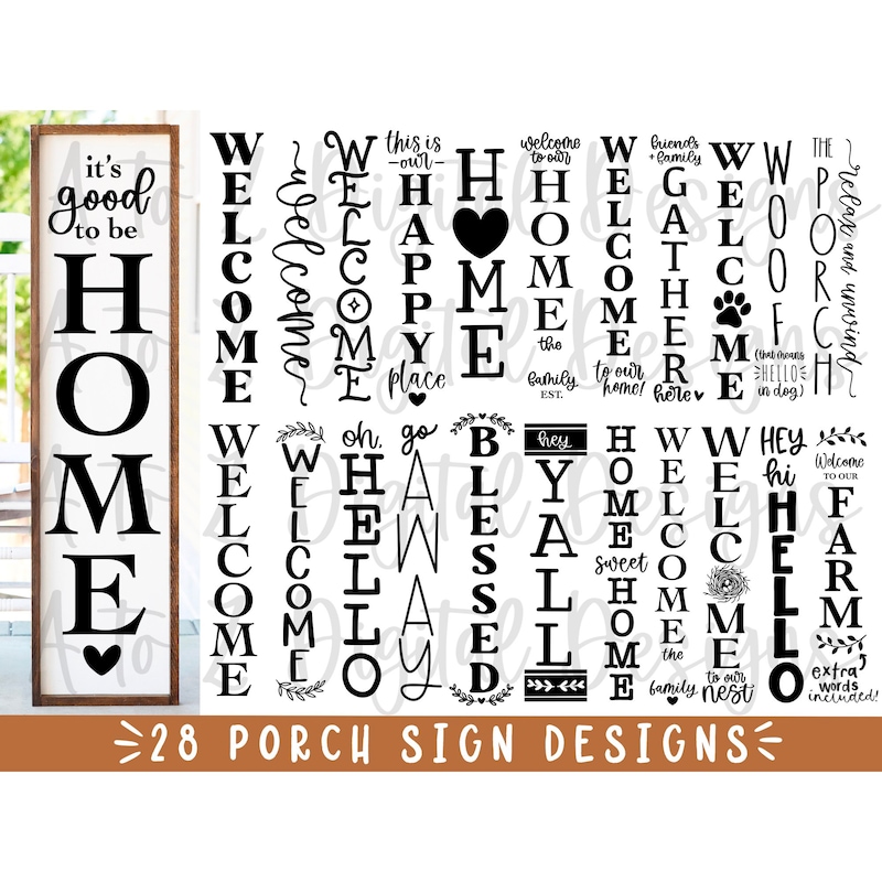 Welcome Sign and Leaner - Etsy