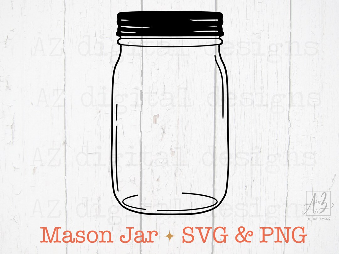 Mason Jar Svg | Ball Jar Svg | Glass Jar Svg | Mason Jar Cut File ...