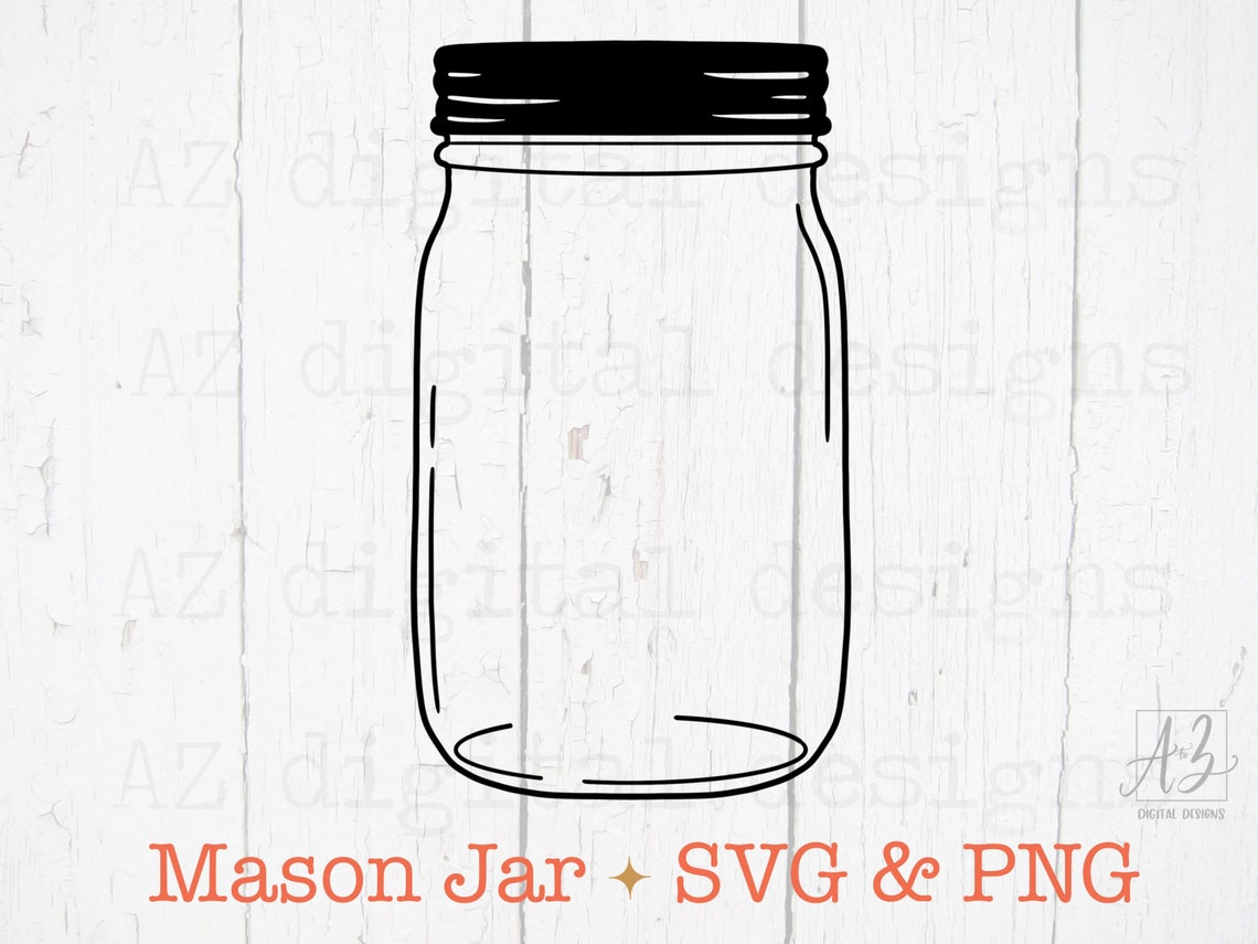 Mason Jar Svg Ball Jar Svg Glass Jar Svg Mason Jar Cut | Etsy