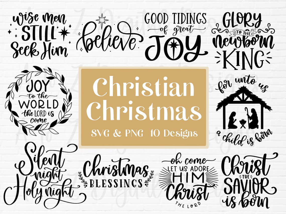 Christian Christmas Svg Christmas Svg Religious Christmas - Etsy