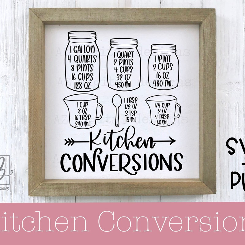 Kitchen Conversion Chart - Etsy