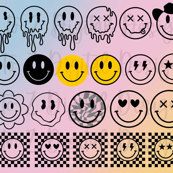 Yellow Smiley Face - Etsy