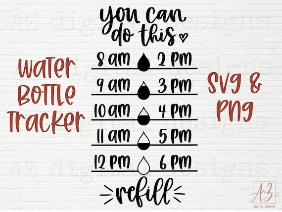 Water Bottle Tracker Svg Water Bottle Svg Water Tracker - Etsy
