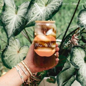 Teacher Glass Can Svg Bundle, Libbey 16 Oz Can Wrap Svg, Retro Teacher ...