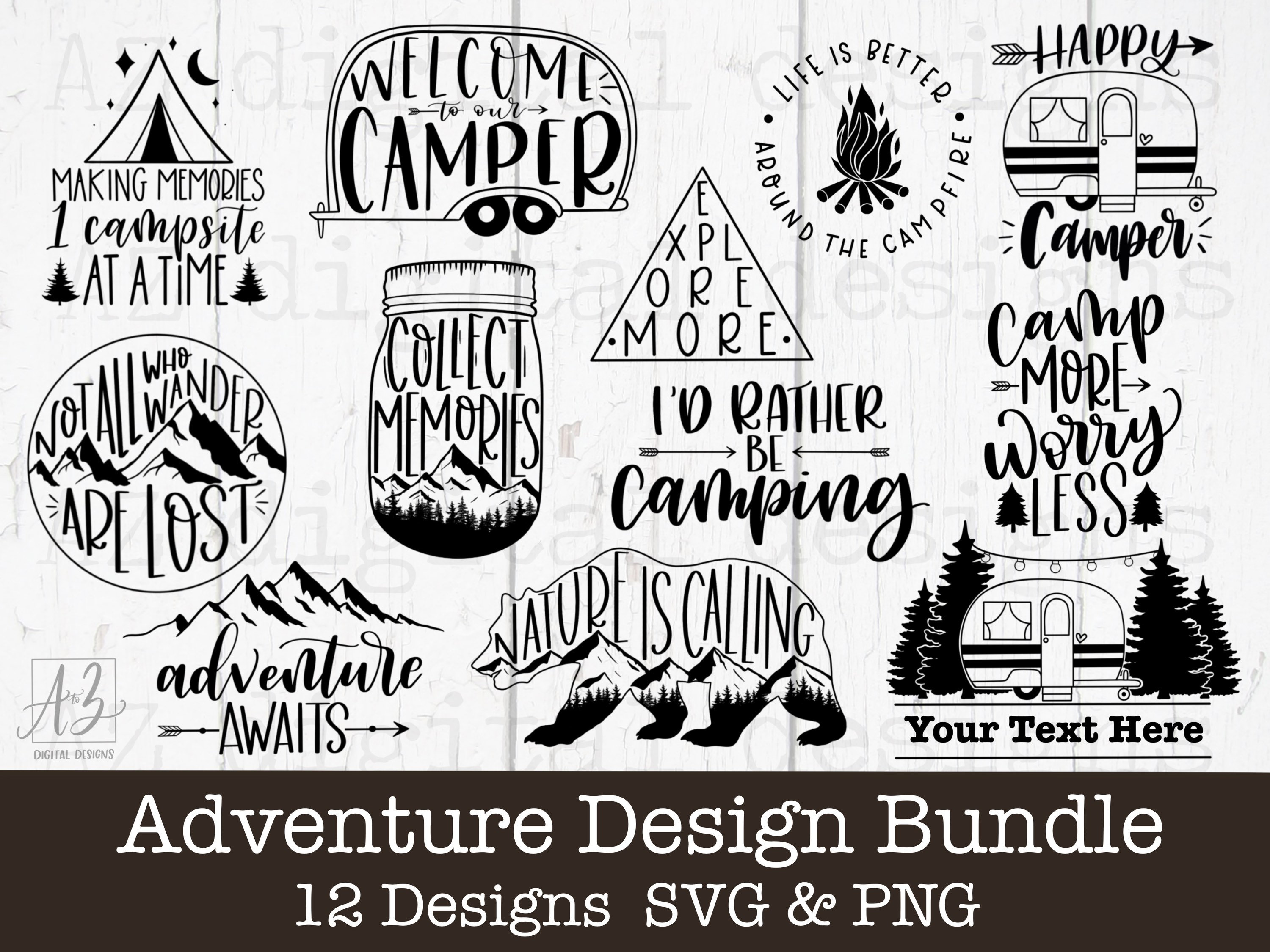 camping svg campfire svg camping svg png Adventure svg bundle explore ...