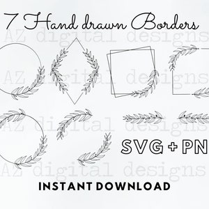 Greenery Wreaths Bundle Svg | Floral Frames Svg Bundle | Circle ...