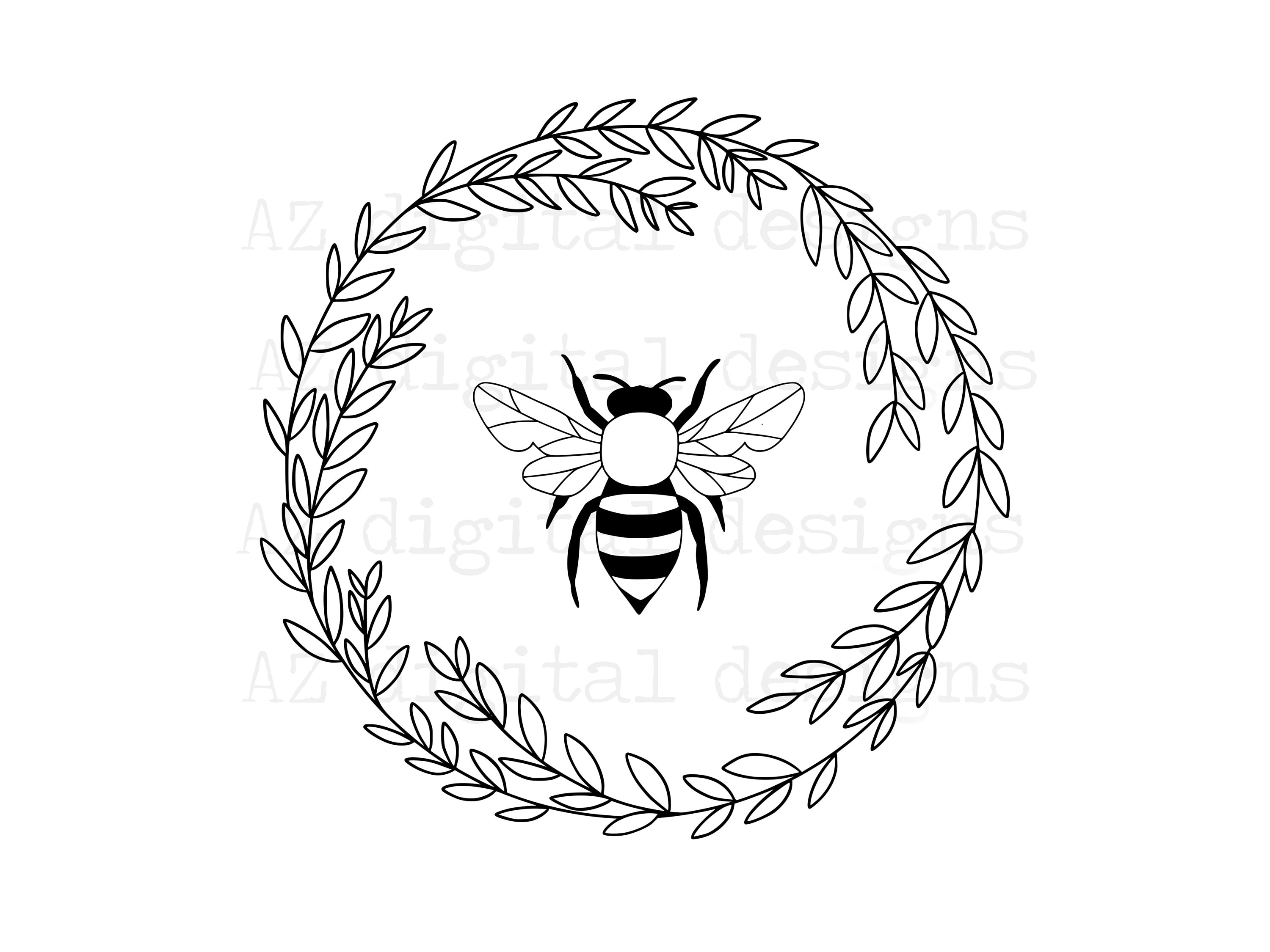 Bee png Bee Clipart Honeycomb SVG Bee Frames SVG Double Frame svg ...
