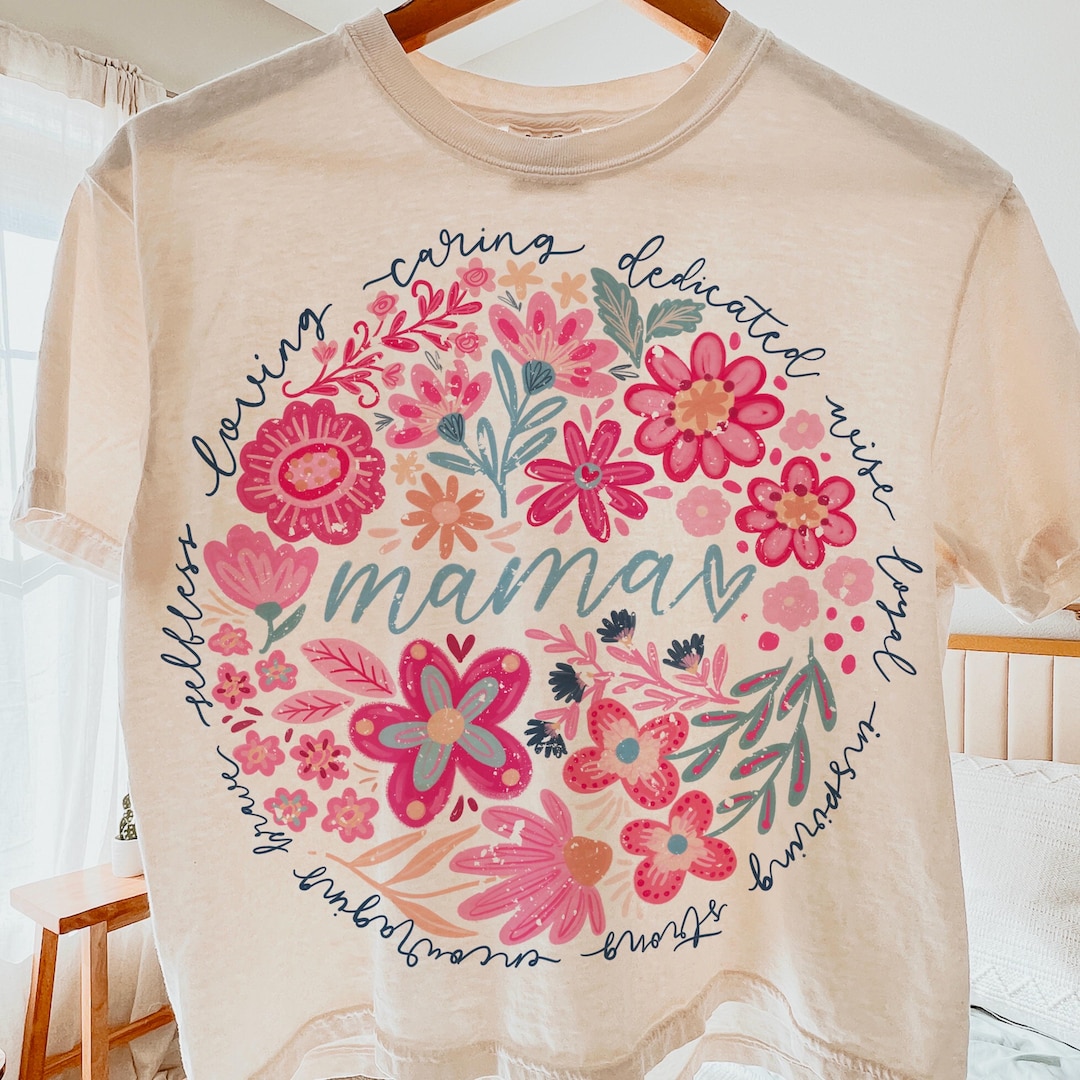 Boho Floral Mama Png, Mom Adjectives Png, She is Mom Png, Mama ...