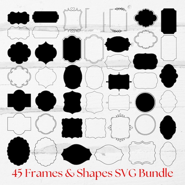 Rectangle Frame Svg - Etsy