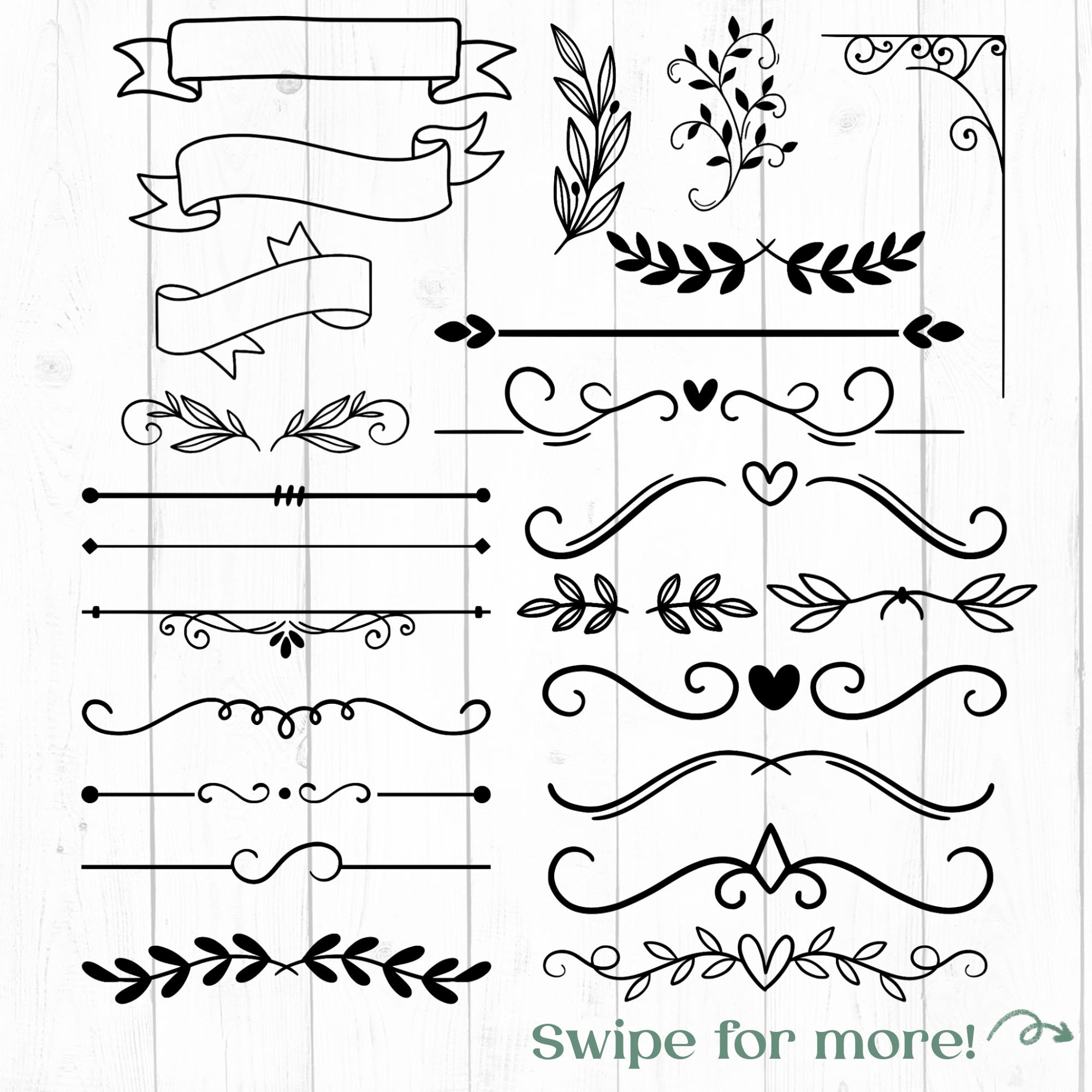 100 Flourishes Svg, Swash Svg, Frame Svg, Swoosh Svg, Flourish Svg ...