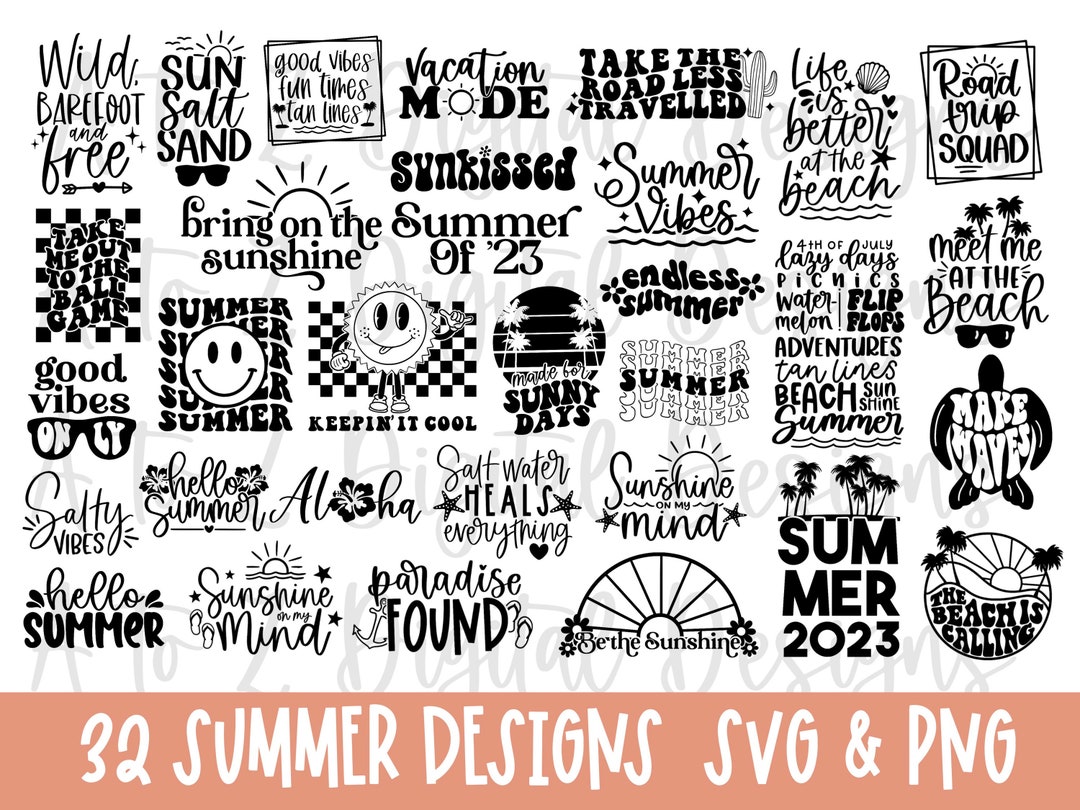 Sommer svg Bundle retro Sommer svg Strand svg Urlaub svg - Etsy.de