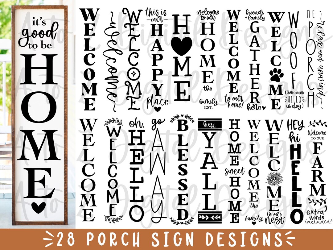 Porch Sign Svg Porch Sign Svg Bundle Welcome Svg Vertical - Etsy