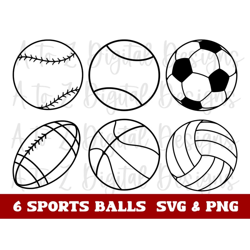 Sports Balls Svg - Etsy