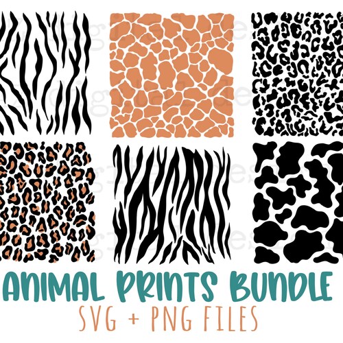Animal Prints Svg Png Bundle Hand Drawn Leopard Print Svg - Etsy