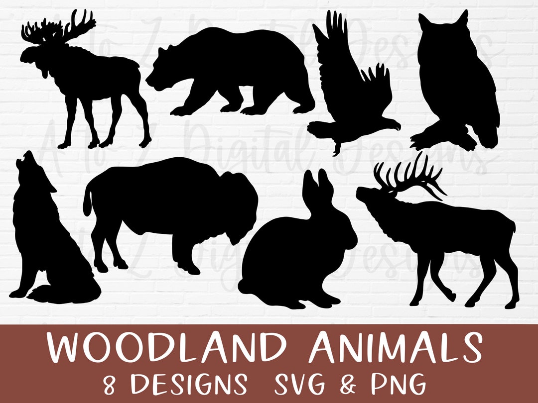Woodland Animals Svg | Forest Animals Svg | Animal Silhouette Svg ...